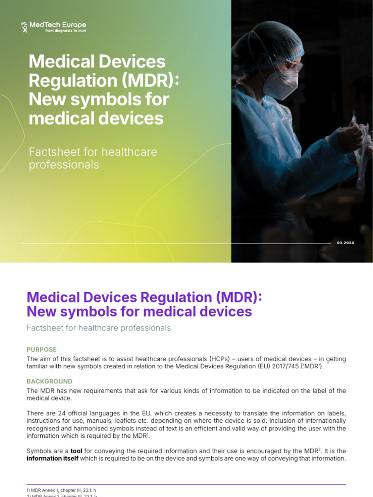 New MDR Symbols for Medical Devices | PDF | Medical Device | Health Care