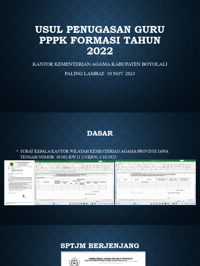 Usul Penugasan Guru PPPK Formasi Tahun 2022 | PDF