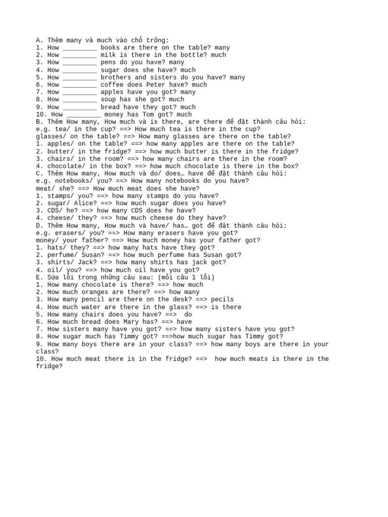 Many Much | PDF | Cooking, Food & Wine