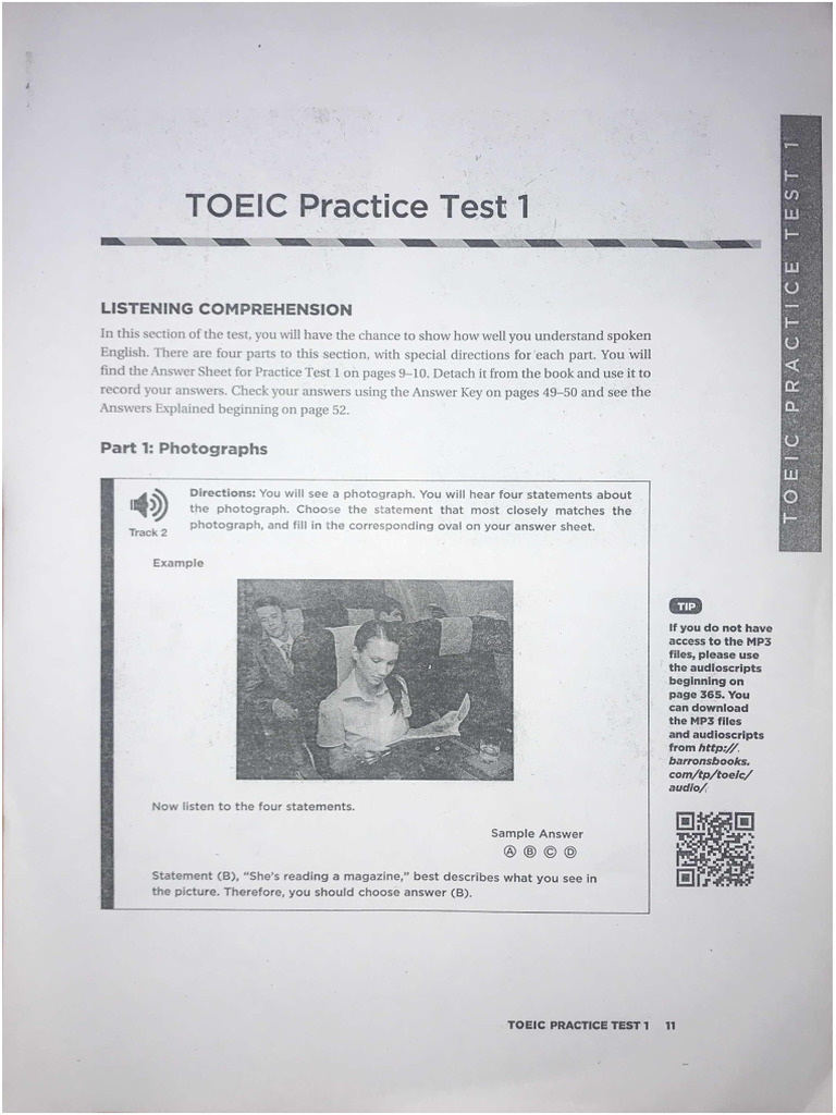 TOEIC Practice Test 1 | PDF