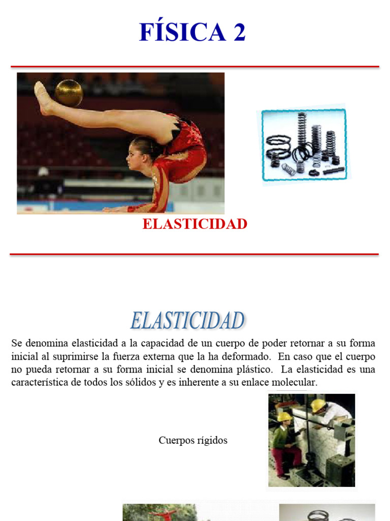 00-Elasticidad Ejercicios | PDF | Elasticidad (Física) | Materiales