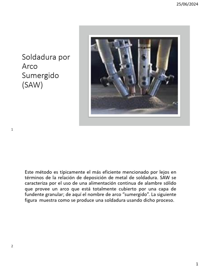 A-Soldadura Por Arco Sumergido (SAW) | PDF | Soldadura | Construcción