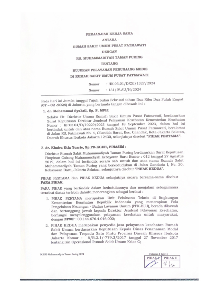 Pks Rsup Fatmawati 2024 | PDF
