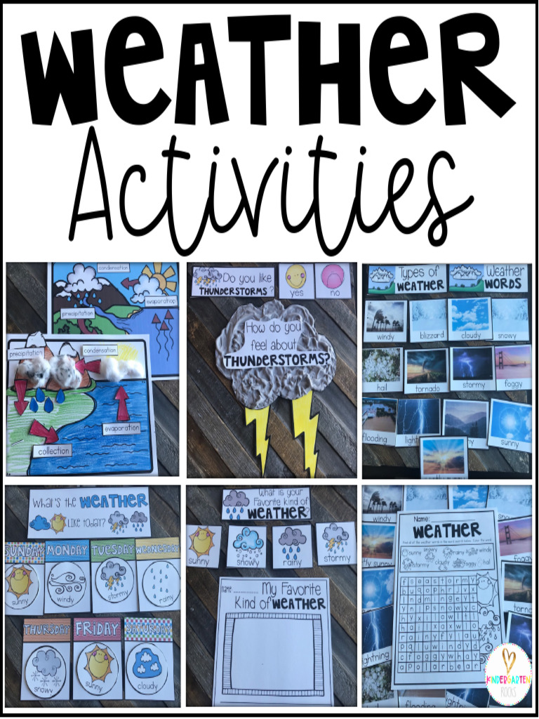 05 - Weather Activities 20+ Sorting, Writing & ELA Printables K-1 ...