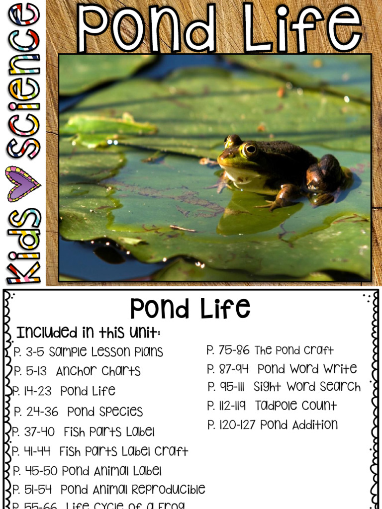03 - Pond Life Science and Literacy Activities and Centers - Science ...
