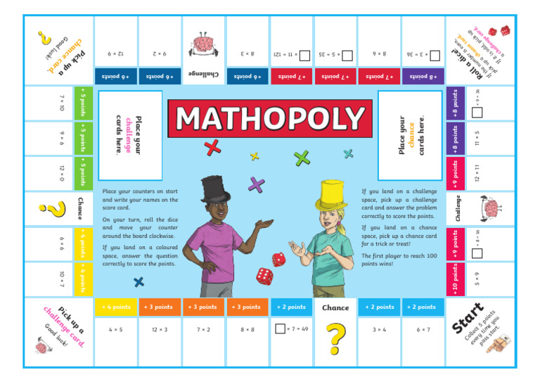 Mathopoly Game Board A3.199295047 | PDF