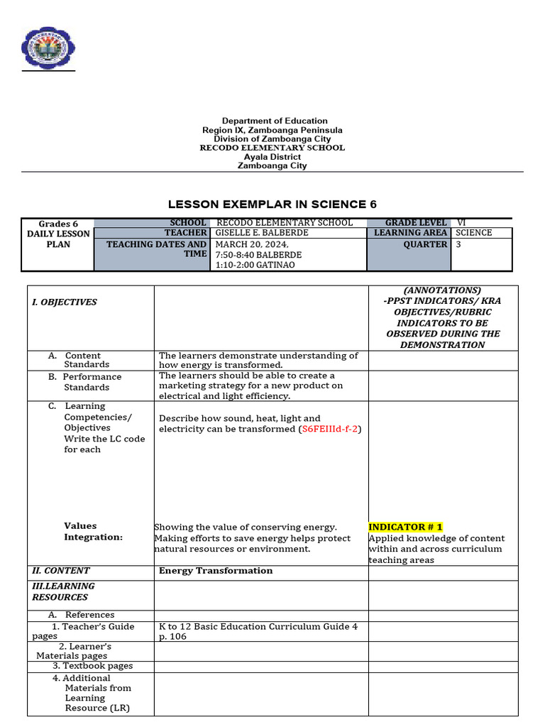 Lesson Plan | PDF | Learning | Teachers
