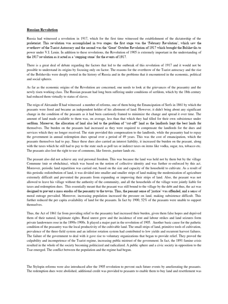 Russian Revolution, 1917 (Idea of History Blog) | PDF | Vladimir Lenin ...