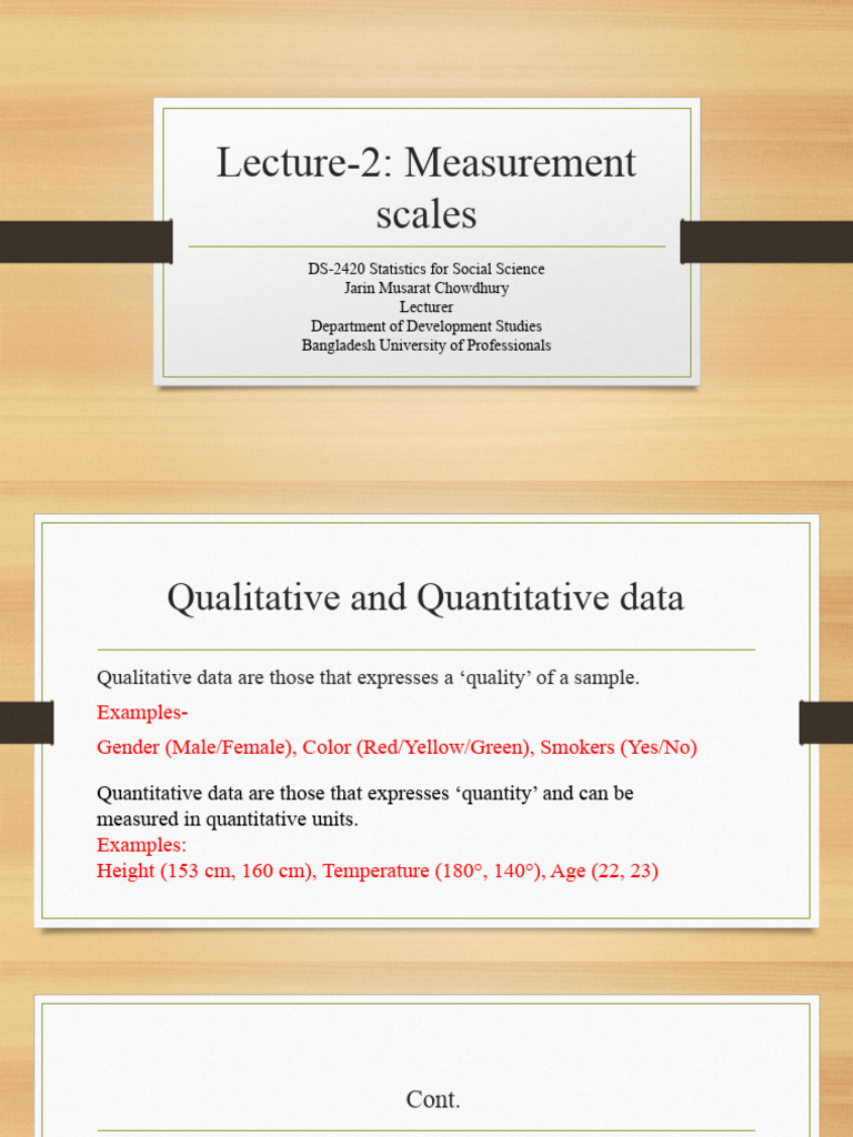 Lecture-2 Very Very New Measurement Scales | PDF | Level Of Measurement ...