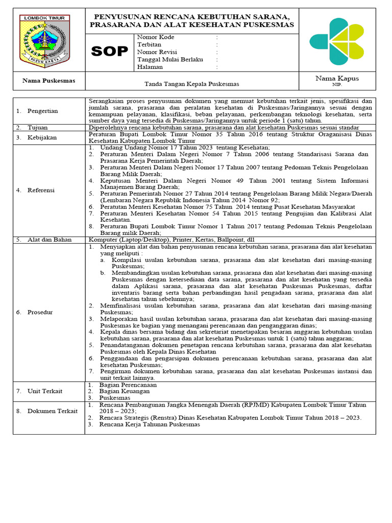 1_SOP Perencanaan SPA | PDF