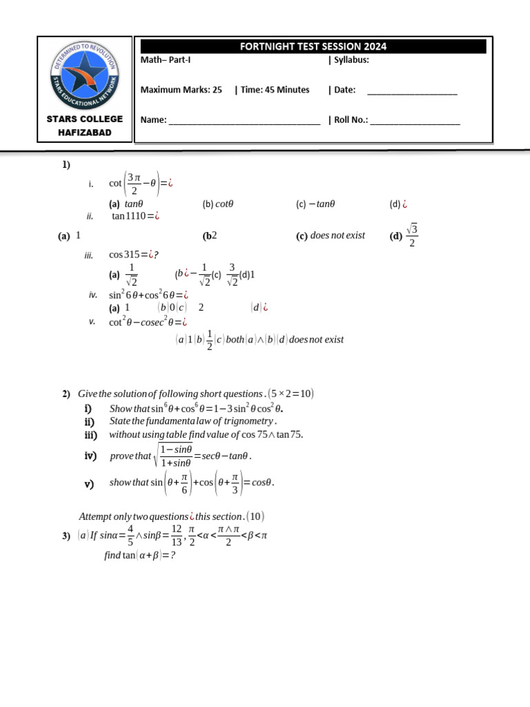 Grade 7 Math Questions and Solutions | PDF | Angle | Functions And Mappings