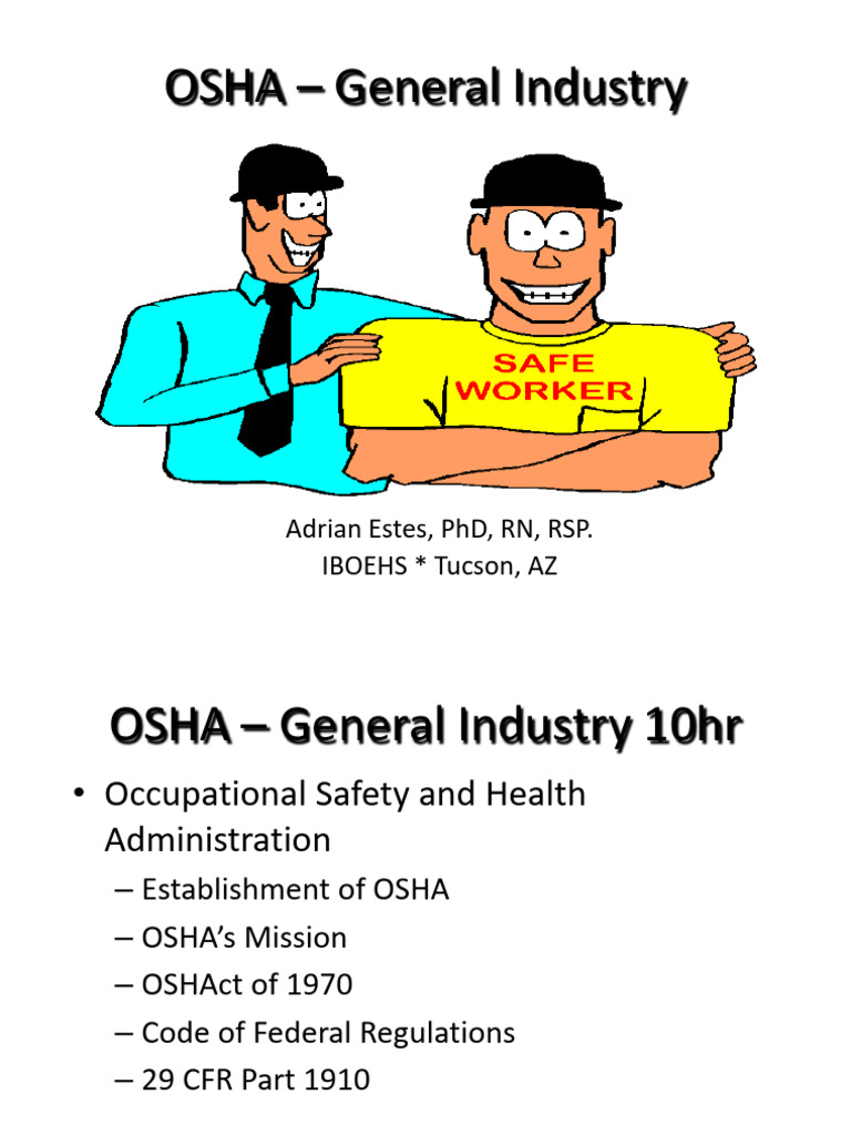 OSHA General Industry Overview Guide | PDF | Occupational Safety And Health Administration | Stairs