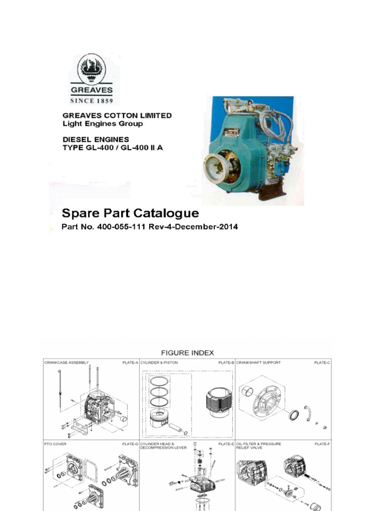 Greaves Diesel Engine Parts Catalogue | PDF | Screw | Valve