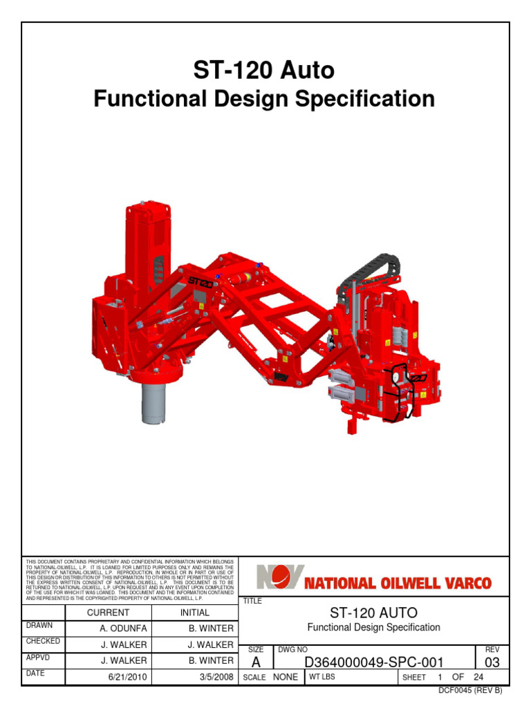 Iron Roughneck ST-120 - D364000049-SPC-001 - Rev 03 - d364000049-spc-001 | PDF | Drill | Torque