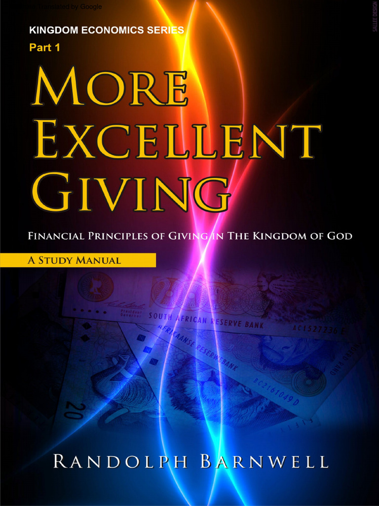 More Excellent Giving - Kingdom Economics Part 1 - 1.5' Spacing | PDF ...