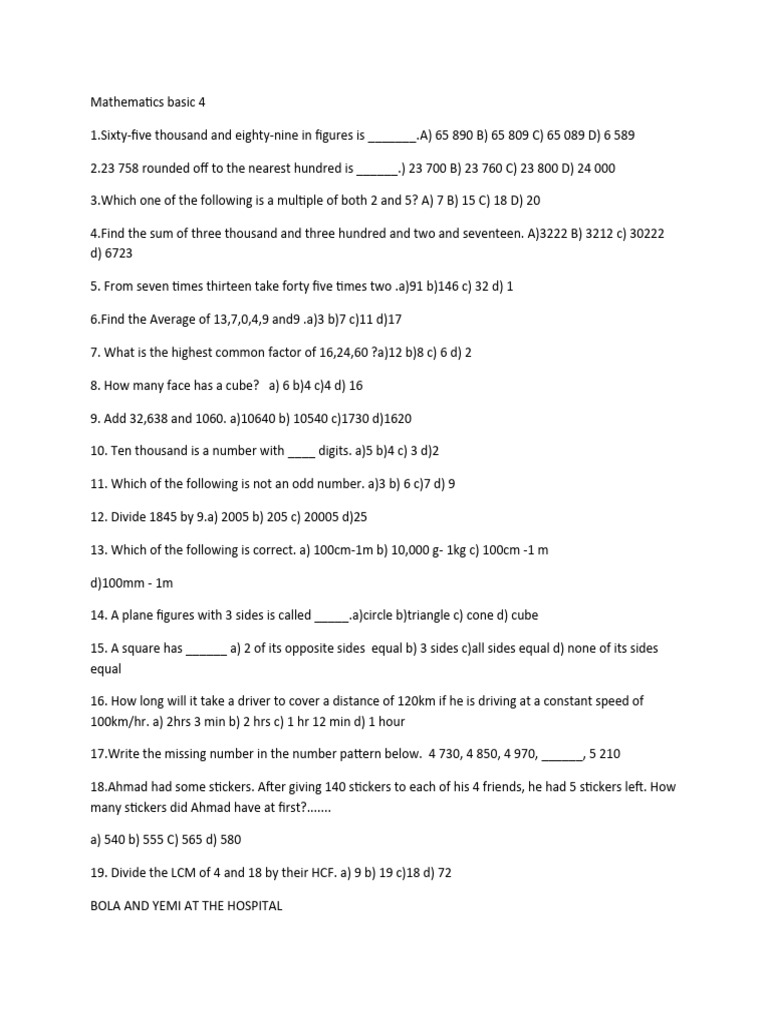 Mathematics Bas-WPS Office | PDF | Foods | String Instruments