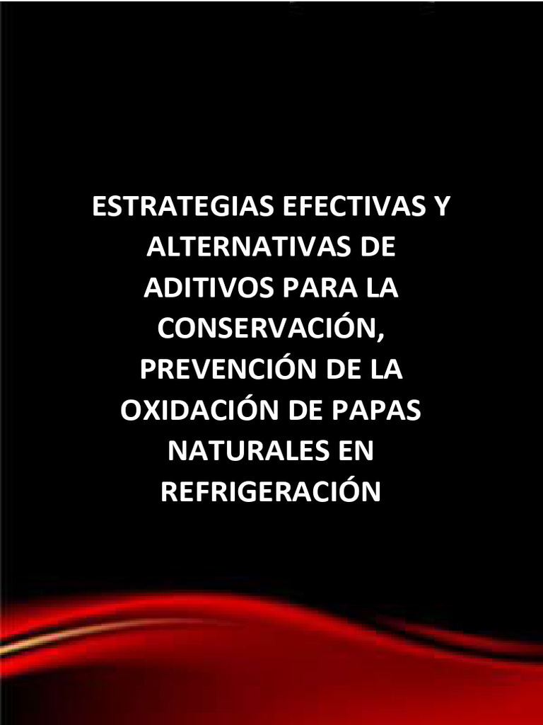Conservación de Papas: Estrategias Antioxidantes | PDF | Dióxido de ...