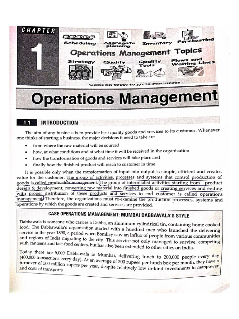 Operation Management | PDF