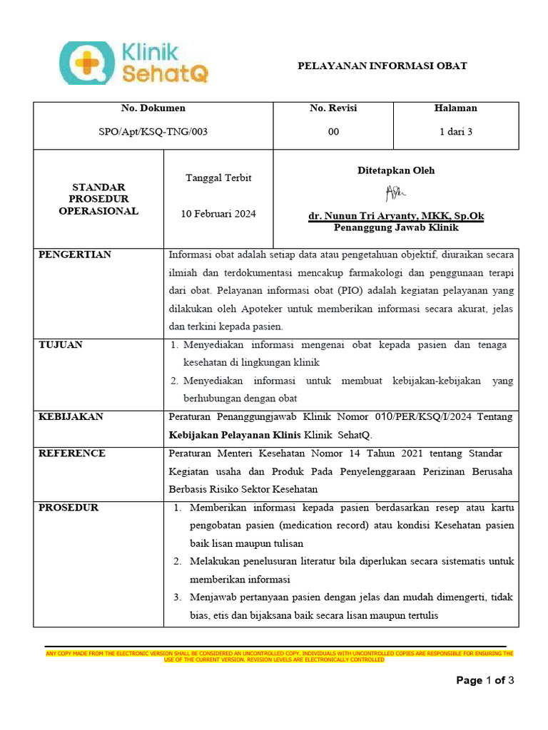 Pelayanan Informasi Obat | PDF