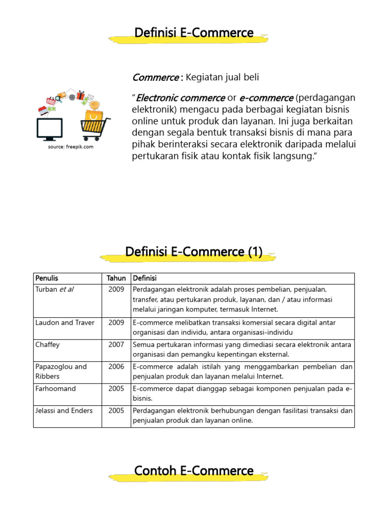 Definisi Dan Konsep E-Business Dan E-Commerce | PDF