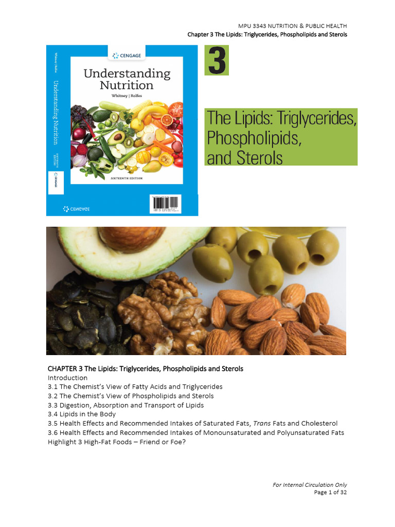The Lipids | PDF | Fat | Fatty Acid