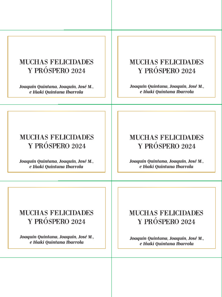 Tarjetas Opalina 12 H | PDF