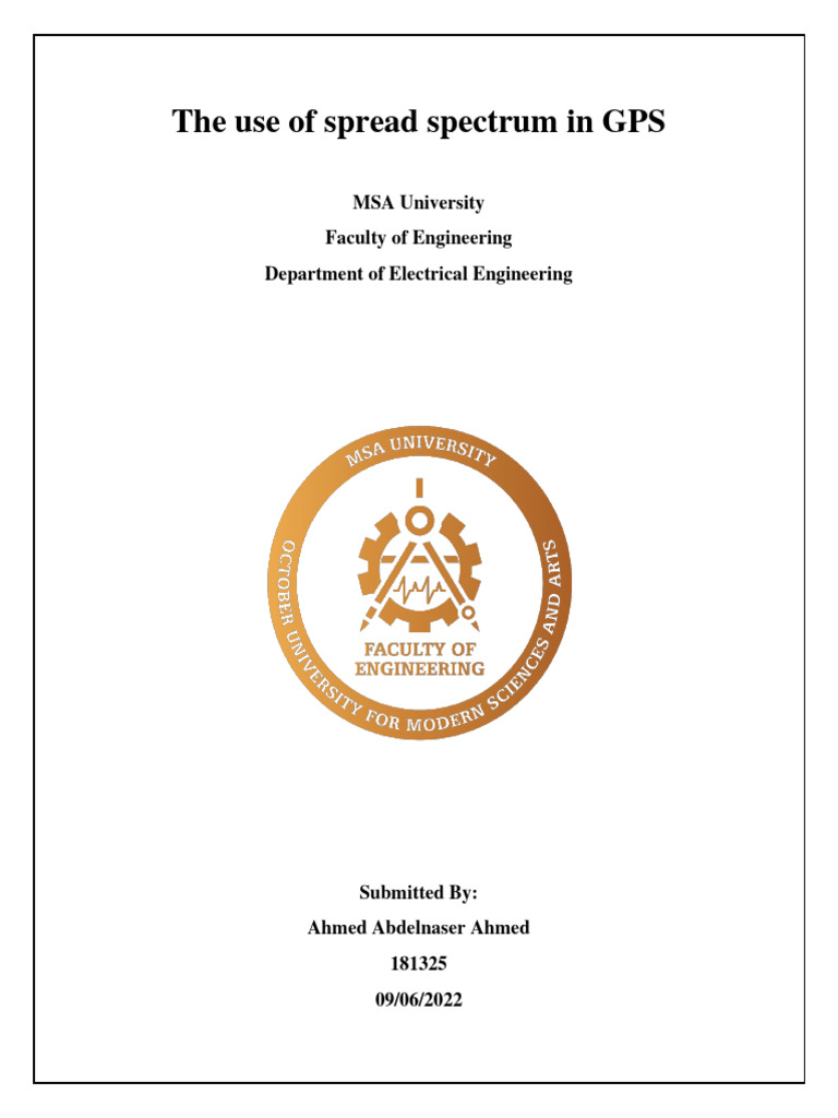 The Use of Spread Spectrum in GPS | PDF | Global Positioning System ...