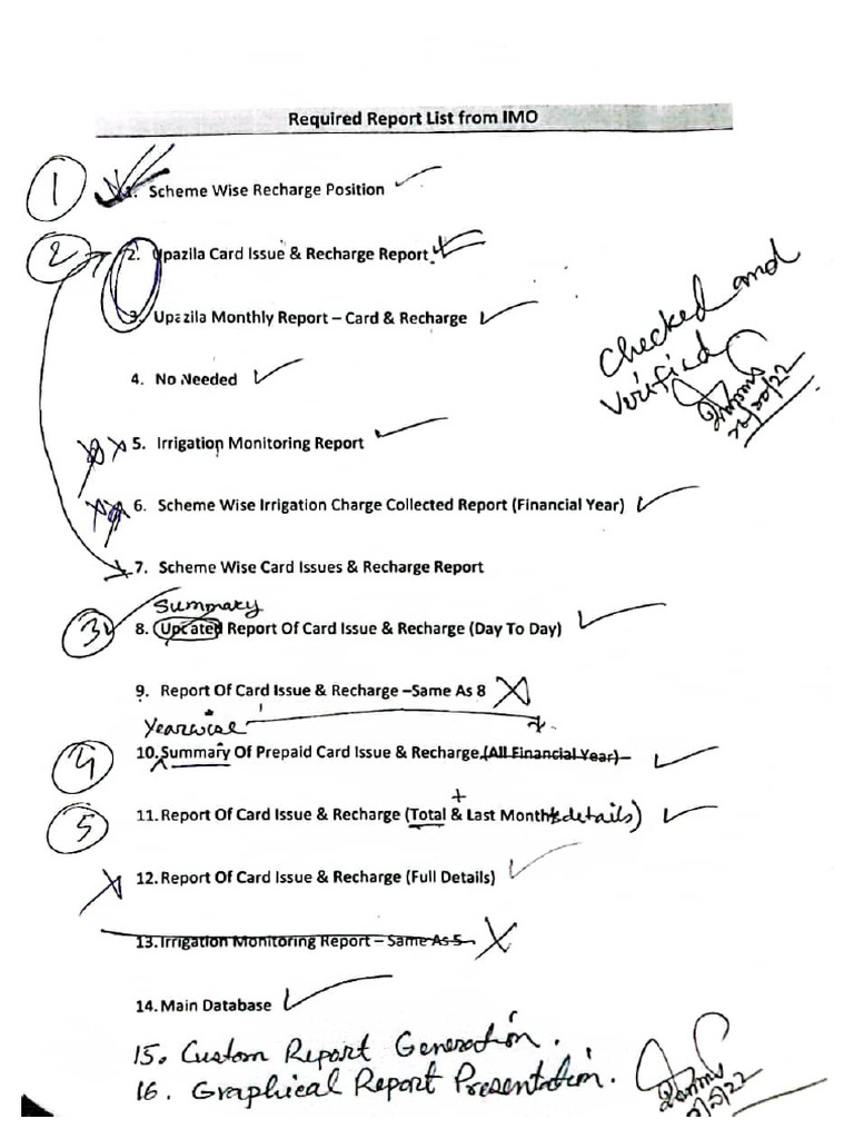 Verified Report List | PDF