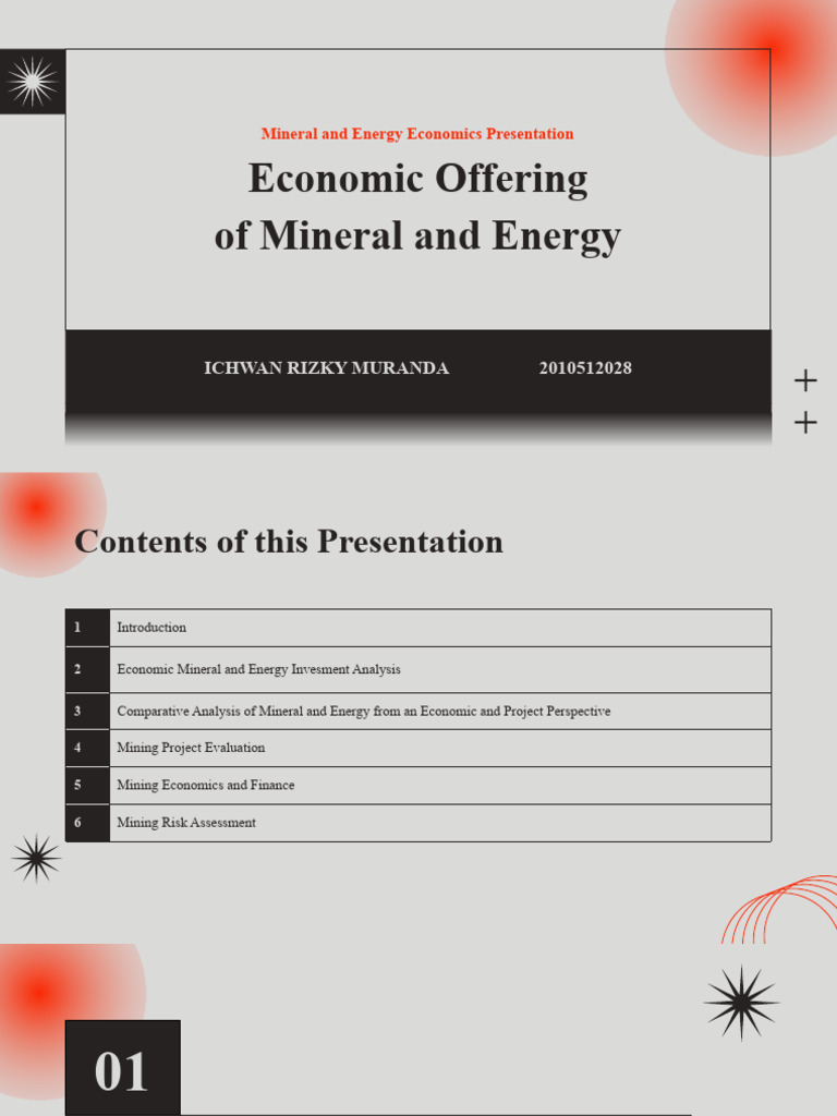 Mineral and Energy Paper Presentation | PDF | Mining | Risk