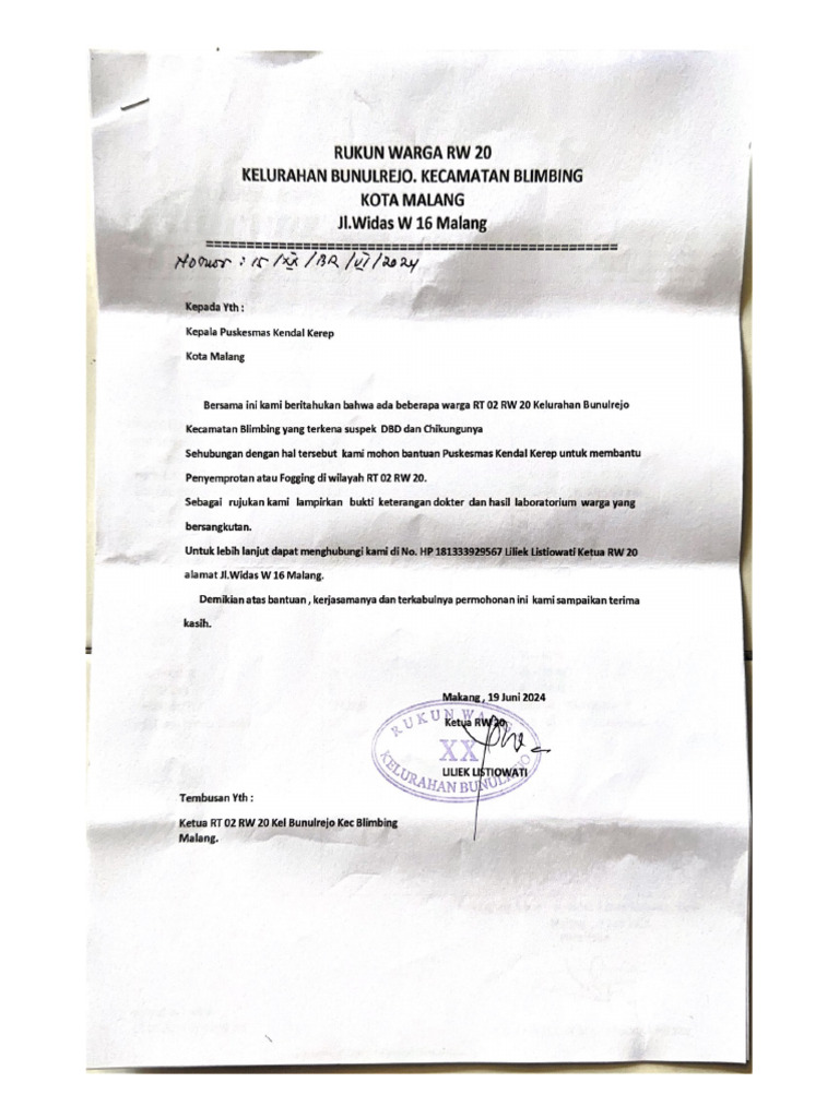 Rukun Warga RW 20 | PDF