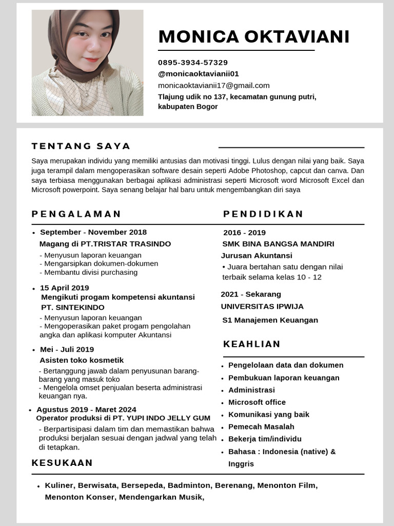 Putih Minimalis Profesional CV Tim Sosial Media Resume - 20240501 - 025529 - 0000 | PDF | Bisnis
