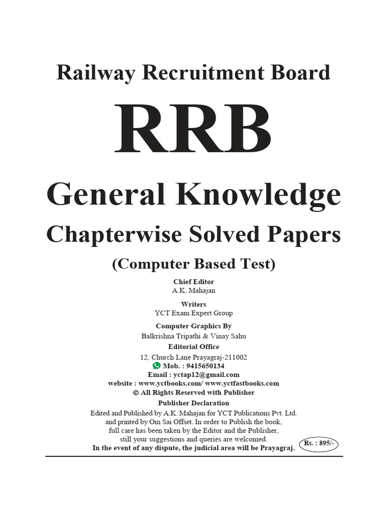 Demo 50 YCT RRB GK 2024 TCS Pattern Chapterwise Solved Papers ENGLISH MEDIUM | PDF