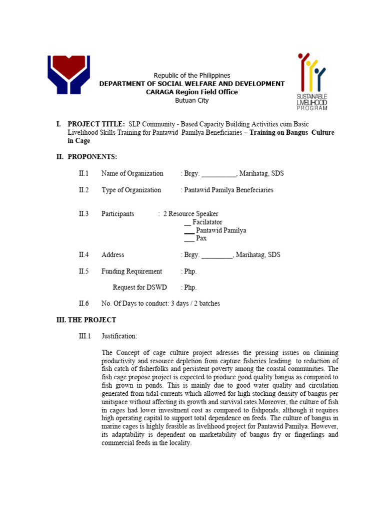 Proposal Bangus Production | PDF | Sales | Retail