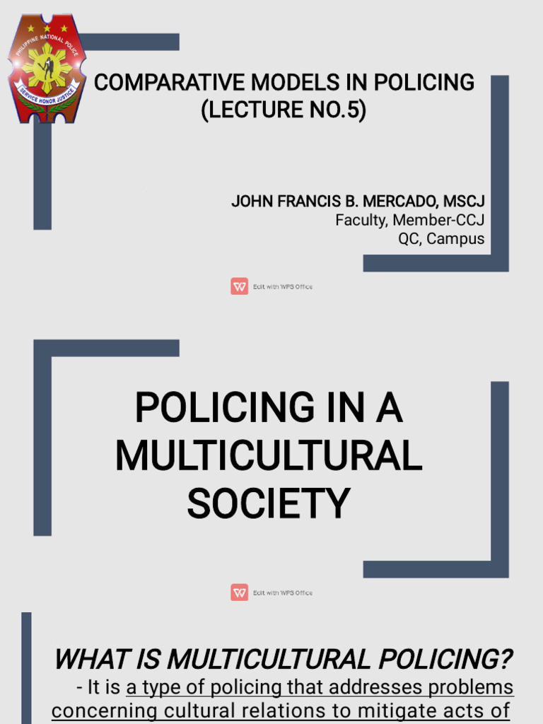 Comparative Models Policing Lecture 5 | PDF | Police | Inspector