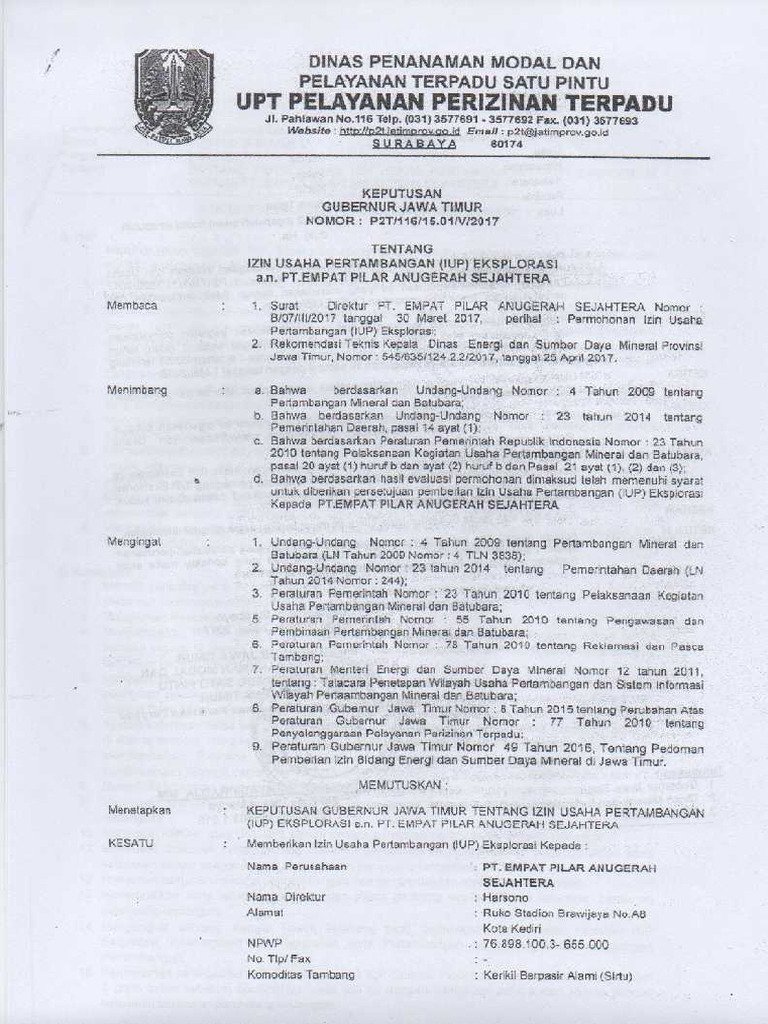 Lampiran II-iup Eksplorasi | PDF