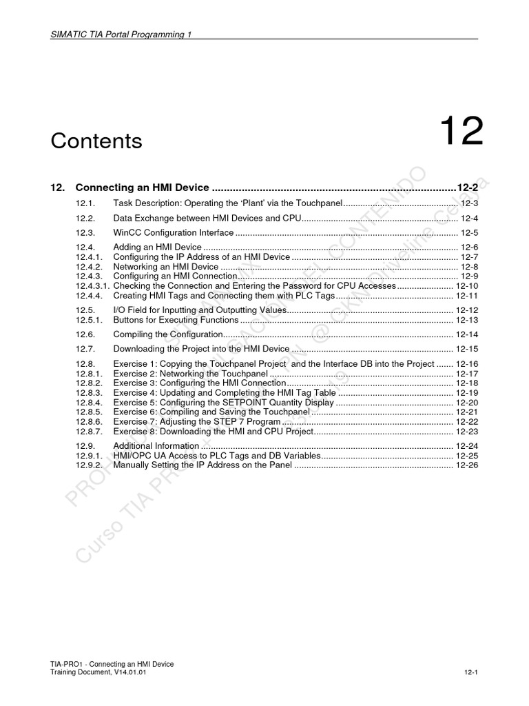 TIA PRO1 12 Connection HMI en | PDF | Input/Output | Programmable Logic ...
