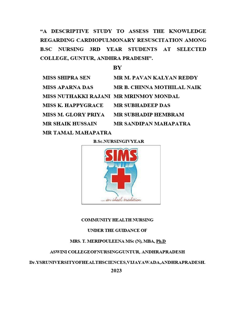 Research Corrected Pawan | PDF | Cardiopulmonary Resuscitation ...