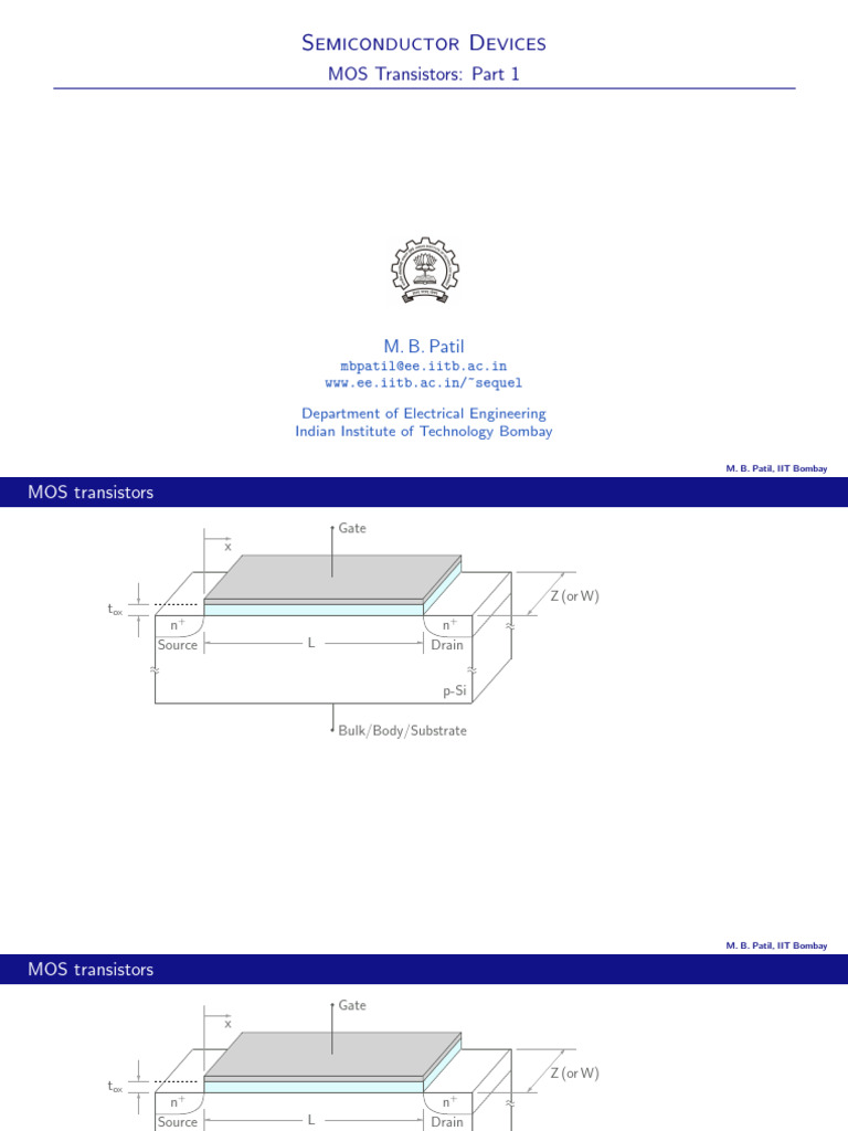 SD Mos 1 | PDF | Mosfet | Field Effect Transistor