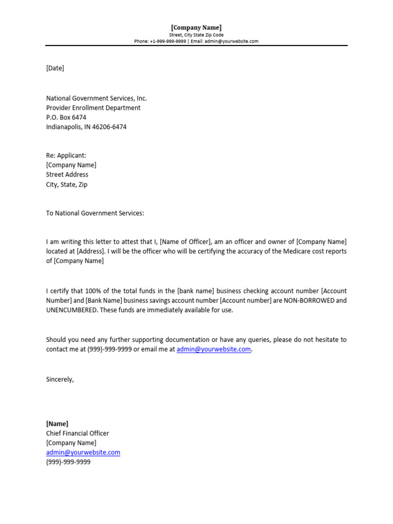 Unencumbered Funds Letter | PDF | Finance & Money Management | Law