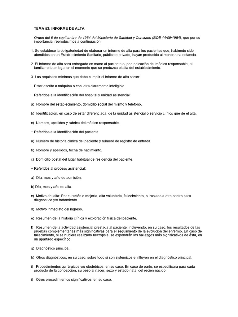 iNFORME DE ALTA | PDF | Hospital | Diagnostico medico