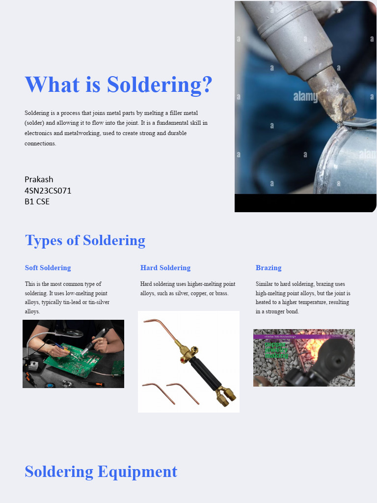 Soldering Techniques and Safety Guide | PDF | Soldering | Materials