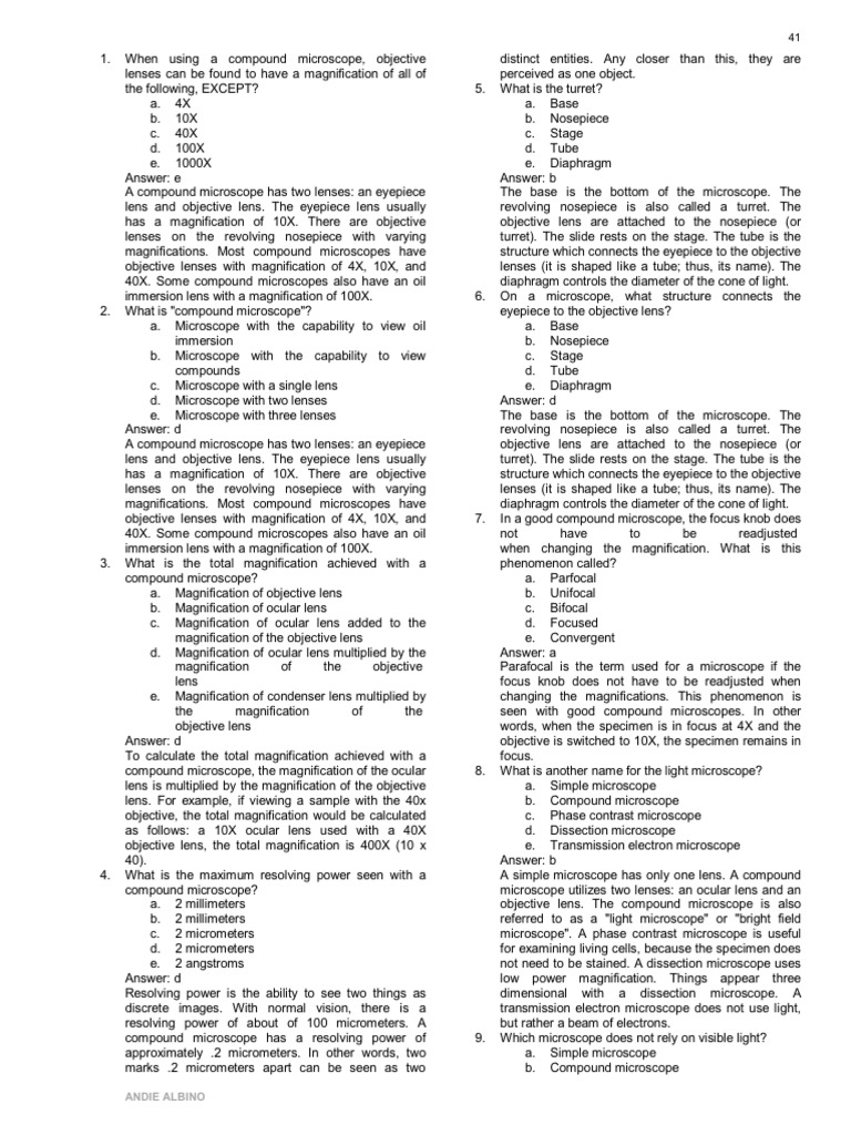 Histology Review Questions | PDF