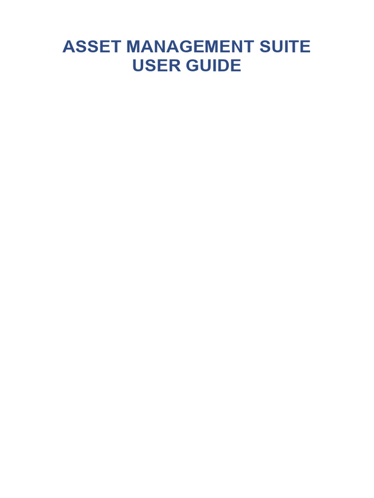 Asset Management UM | PDF | Button (Computing) | Login