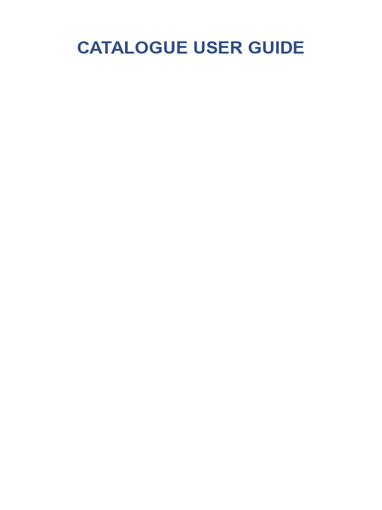 Catalogue UM | PDF | Button (Computing) | Version Control