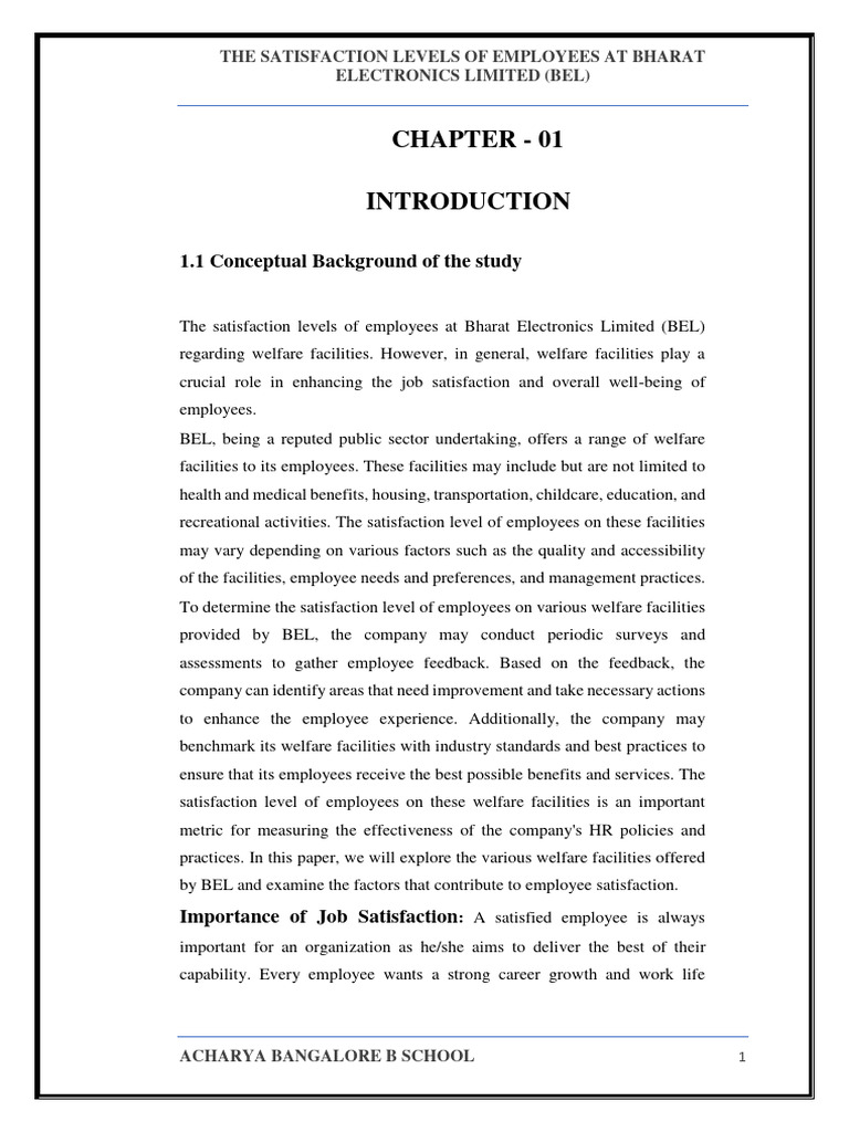 BEL Project PDF | PDF | Performance Appraisal | Employment