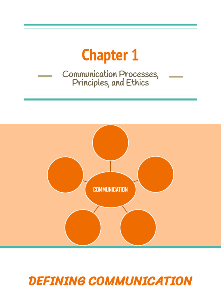 CHAPTER 1 - Communication Process, Principles, and Ethics | PDF | Communication | Cognition