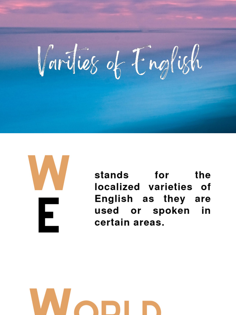 CHAPTER 4 - Lesson 1 - Varieties of English | PDF | Noun | English Language