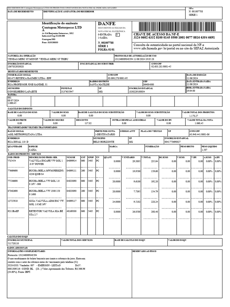 Modelos de Notas Fiscais | PDF | Recibo | Gestão da cadeia de suprimentos