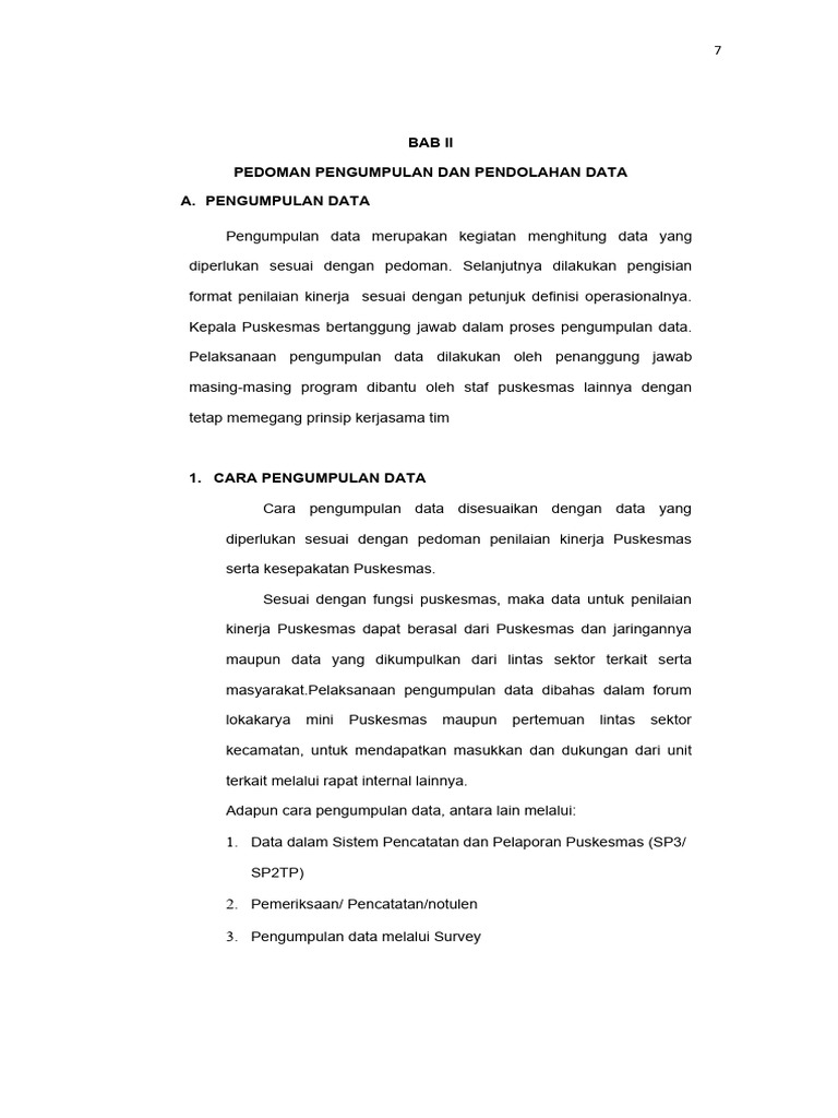 Bab Ii Pedoman Pengumpulan Data | PDF | Bisnis