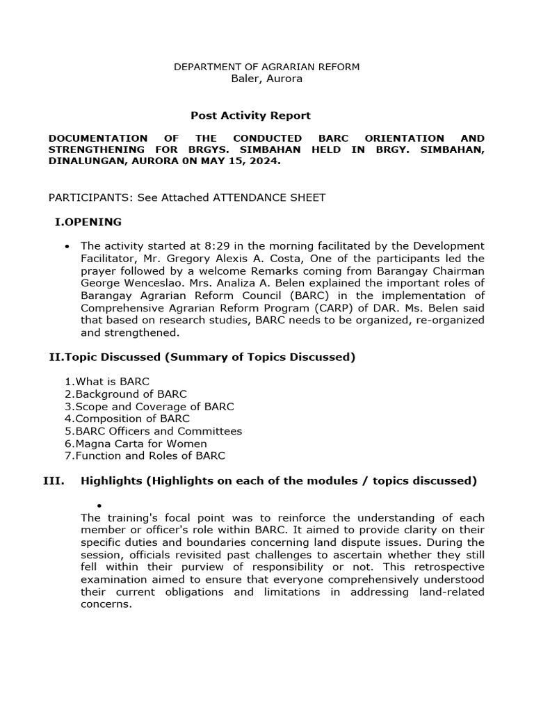 Ptr-Orientation of Barc On Project Split | PDF